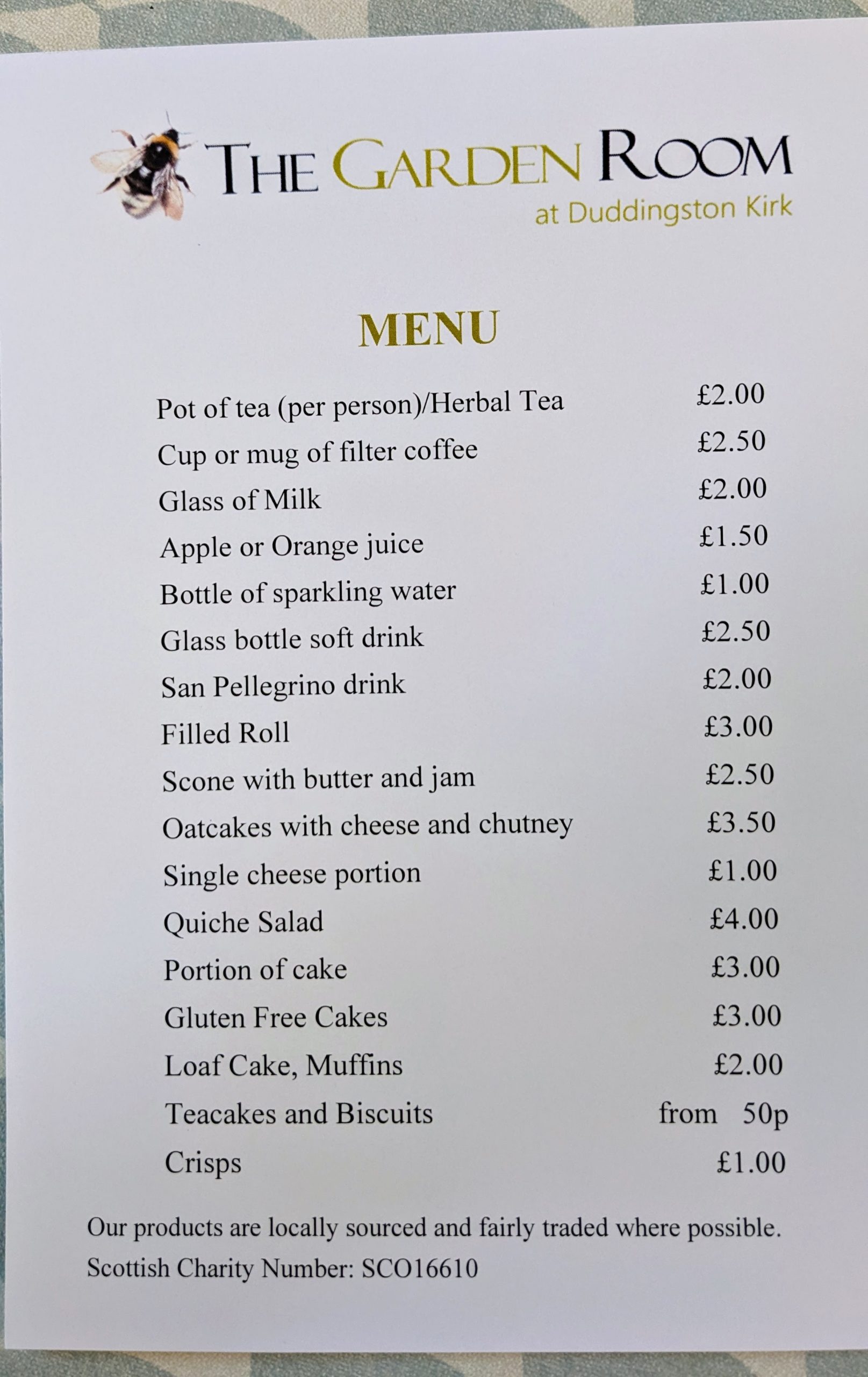 The Garden room cafe | Duddingston Kirk